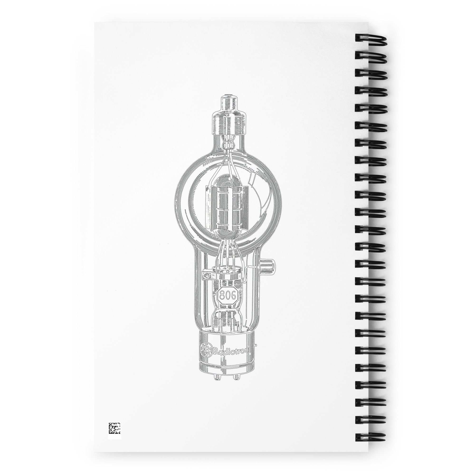 Notebook 1930's Radio Tube Vintage Blue Print Dot Grid Spiral School ...