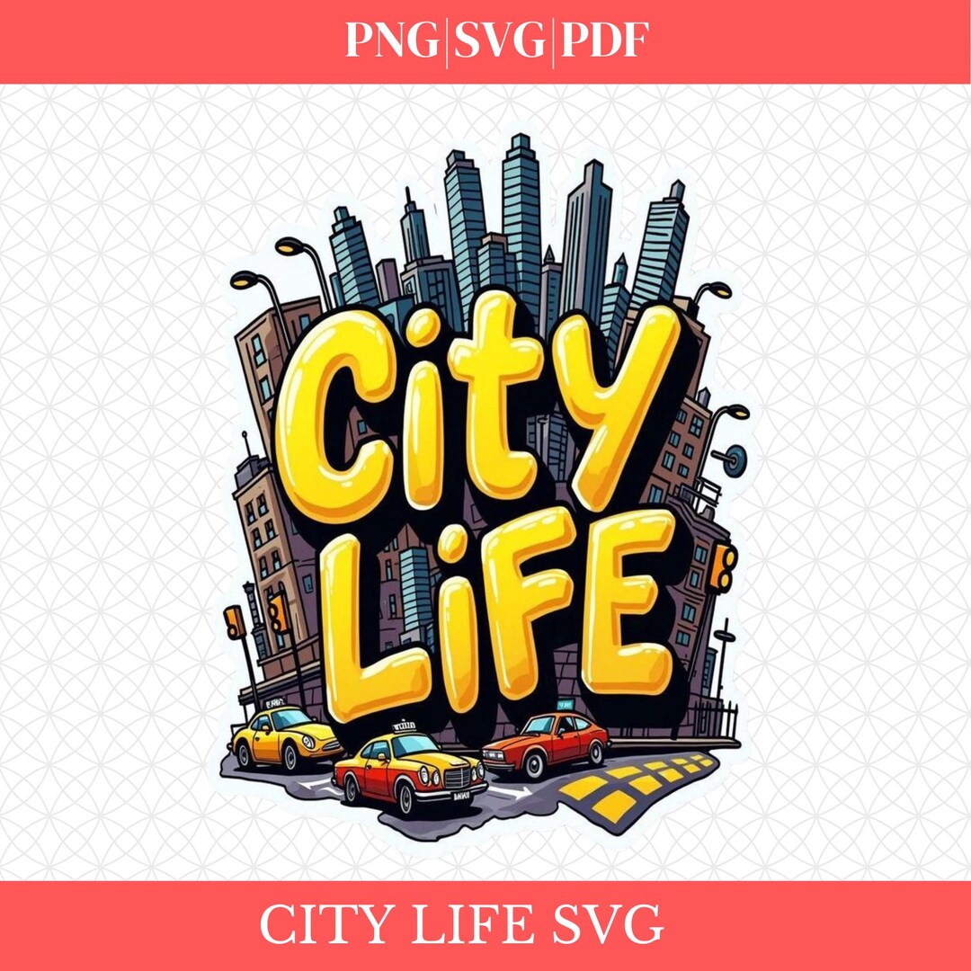 City Life Logo SVG – Urban Skyline File, Modern Cityscape Vector ...