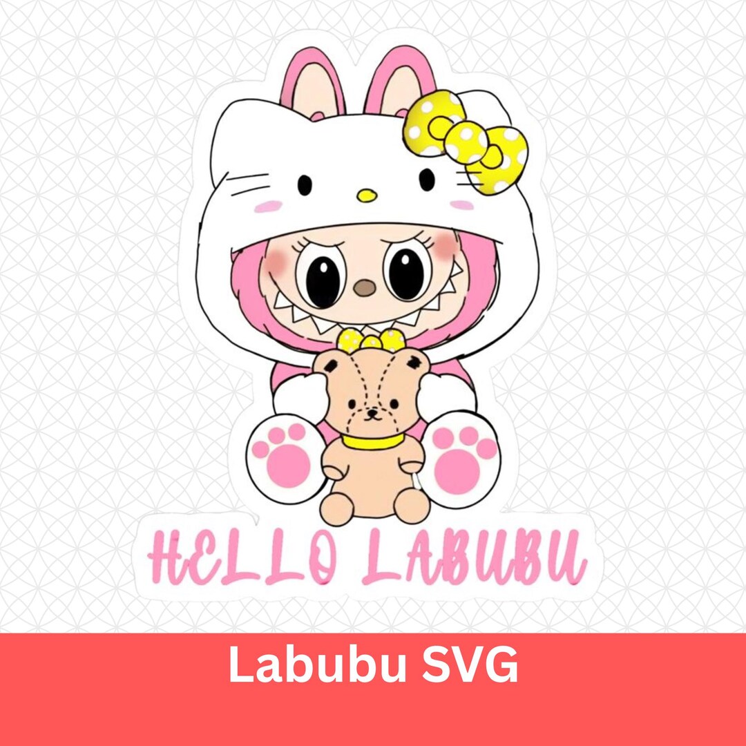 Labubu SVG – Cute Cartoon Character Cut File, Kawaii Labubu Clipart for ...