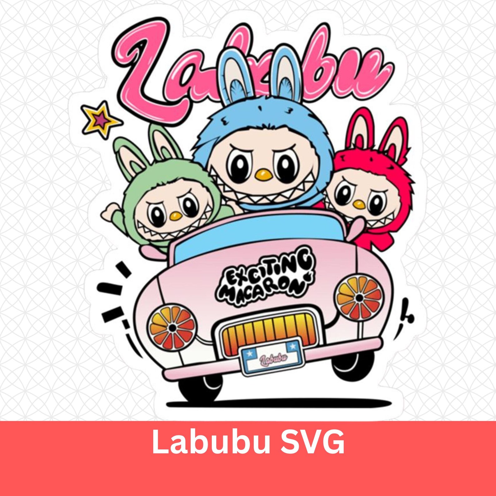Labubu SVG – Cute Cartoon Character Cut File, Funny Labubu Design for ...