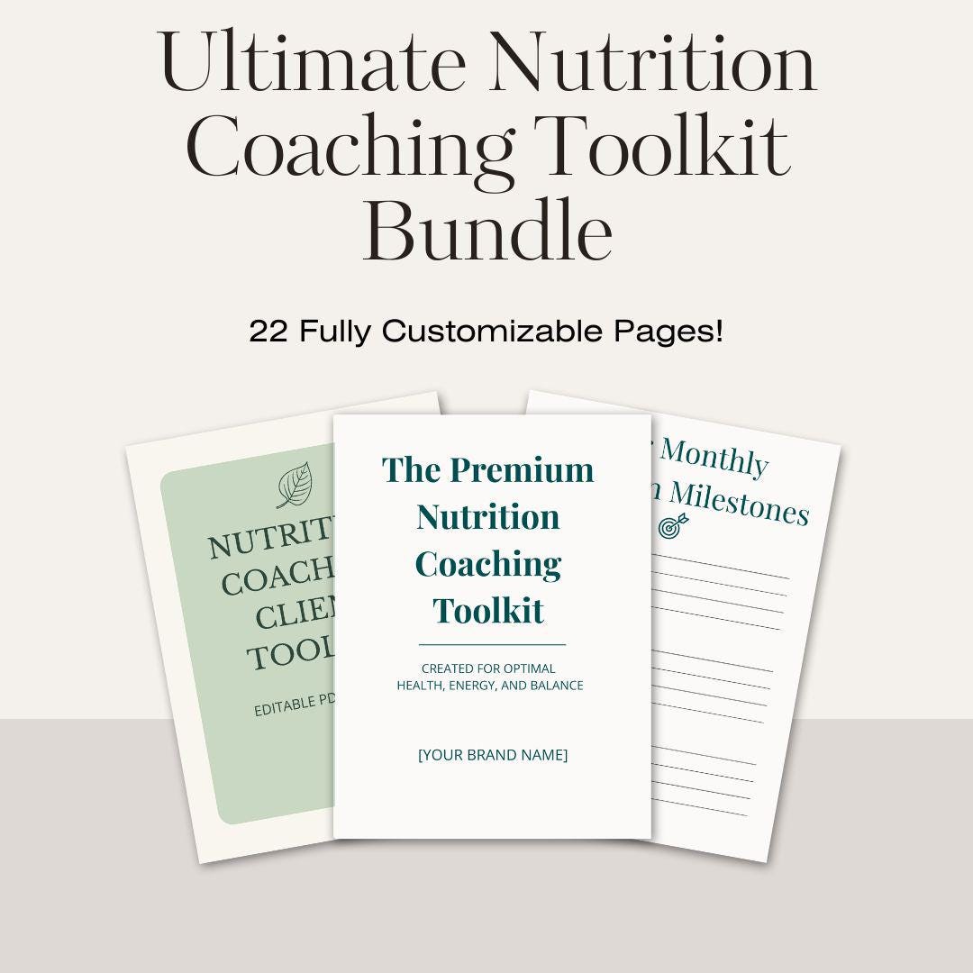 Ultimate Nutrition Coaching Toolkit Bundle | 22 Editable Pages | Canva ...