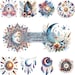 Celestial Boho Clipart Bundle, Moon Stars PNG Files, 300 DPI Digital ...