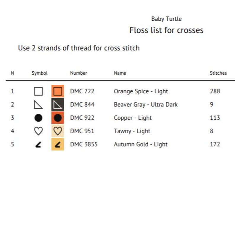 Mini Cross Stitch Pattern PDF Baby Turtle X Stitch Pattern, Turtle ...