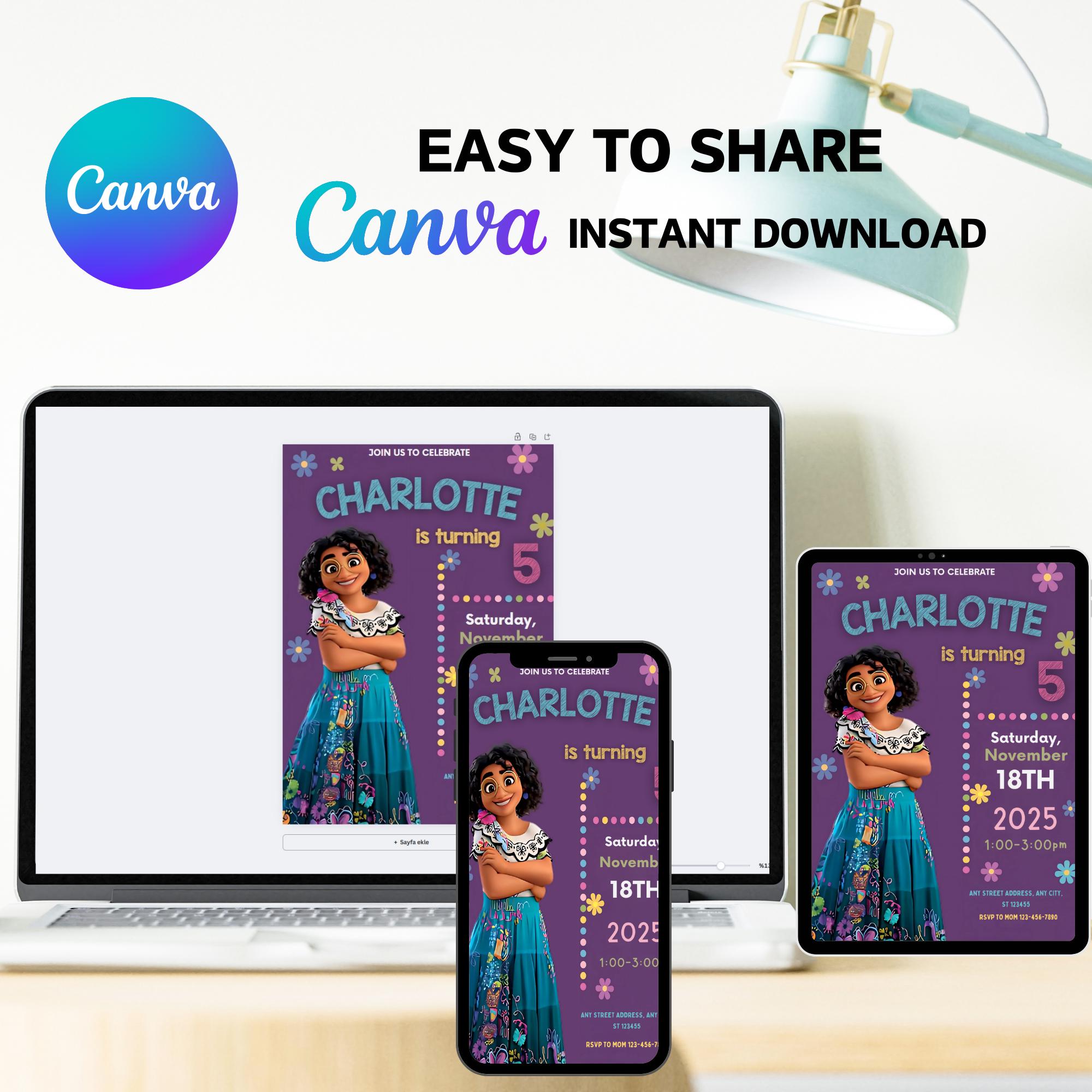 Editable Encanto Birthday Invitation, La Familia Birthday Party ...