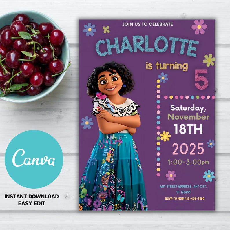 Editable Encanto Birthday Invitation, La Familia Birthday Party ...