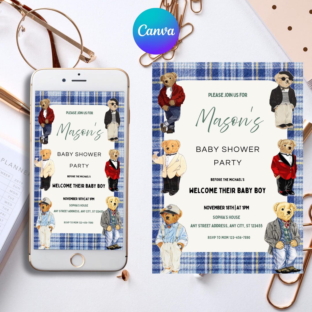 Editable Puppy Baby Shower Invitation, Dog Theme Baby Shower Invite ...