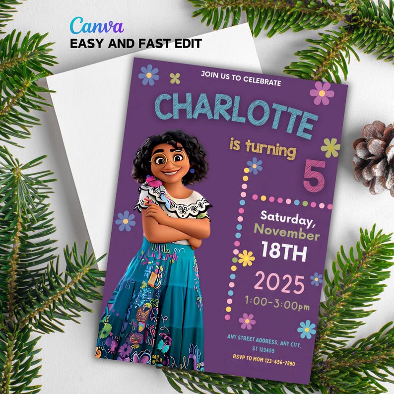 Editable Encanto Birthday Invitation, La Familia Birthday Party ...