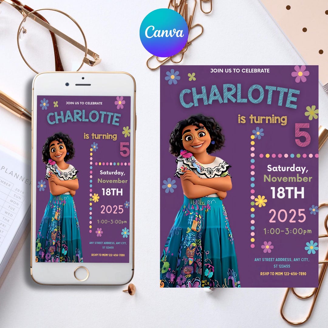 Editable Encanto Birthday Invitation, La Familia Birthday Party ...
