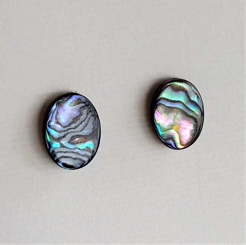 Abalone Shell Stud Earrings - Etsy