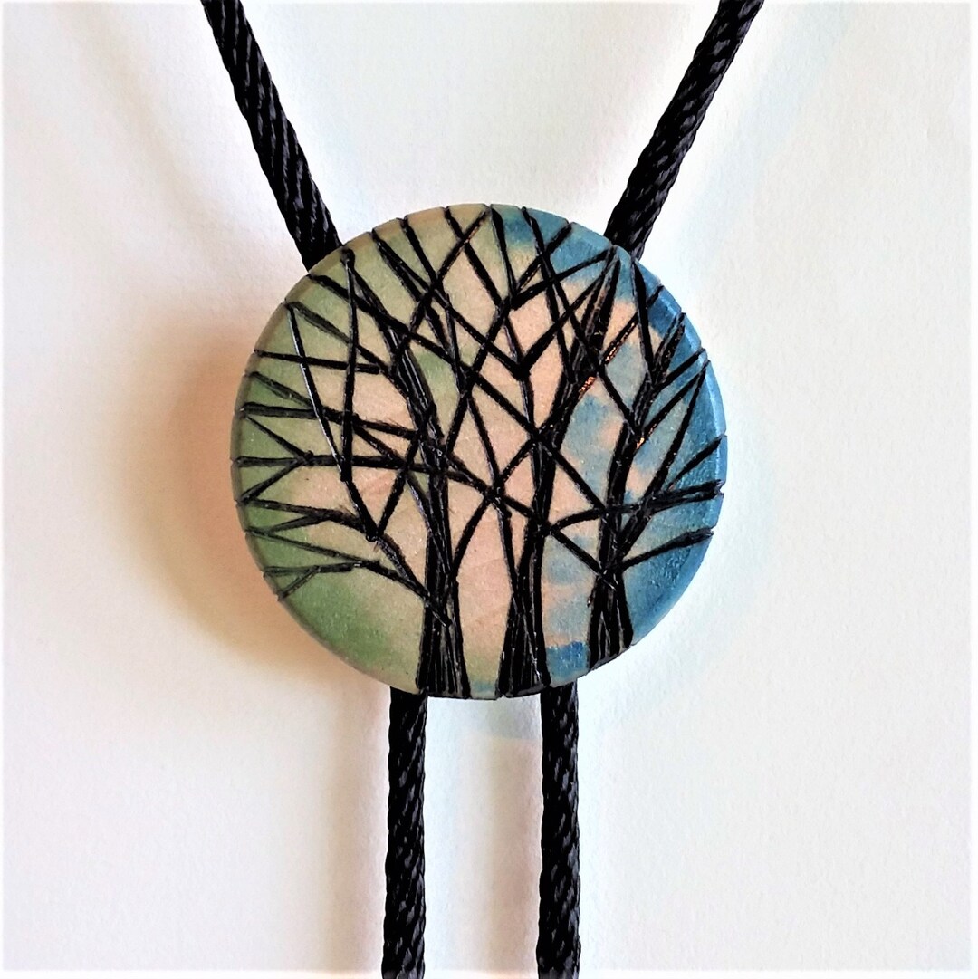 Three Trees Wood Bolo Tie #2 - Etsy