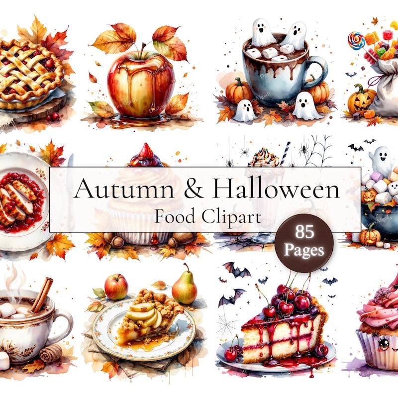 Halloween Food Clipart - Etsy