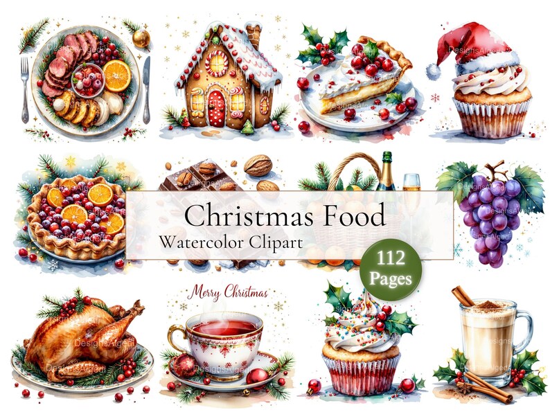 Christmas Food Clipart Bundle – Holiday Pngs (digital Download), Winter ...