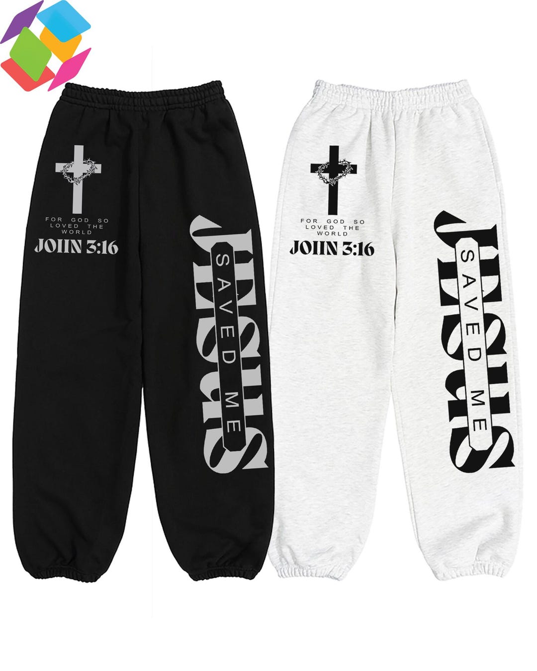 Jesus Saved Me Sweatpants, Cute Christian Merch Jesus Joggers ...