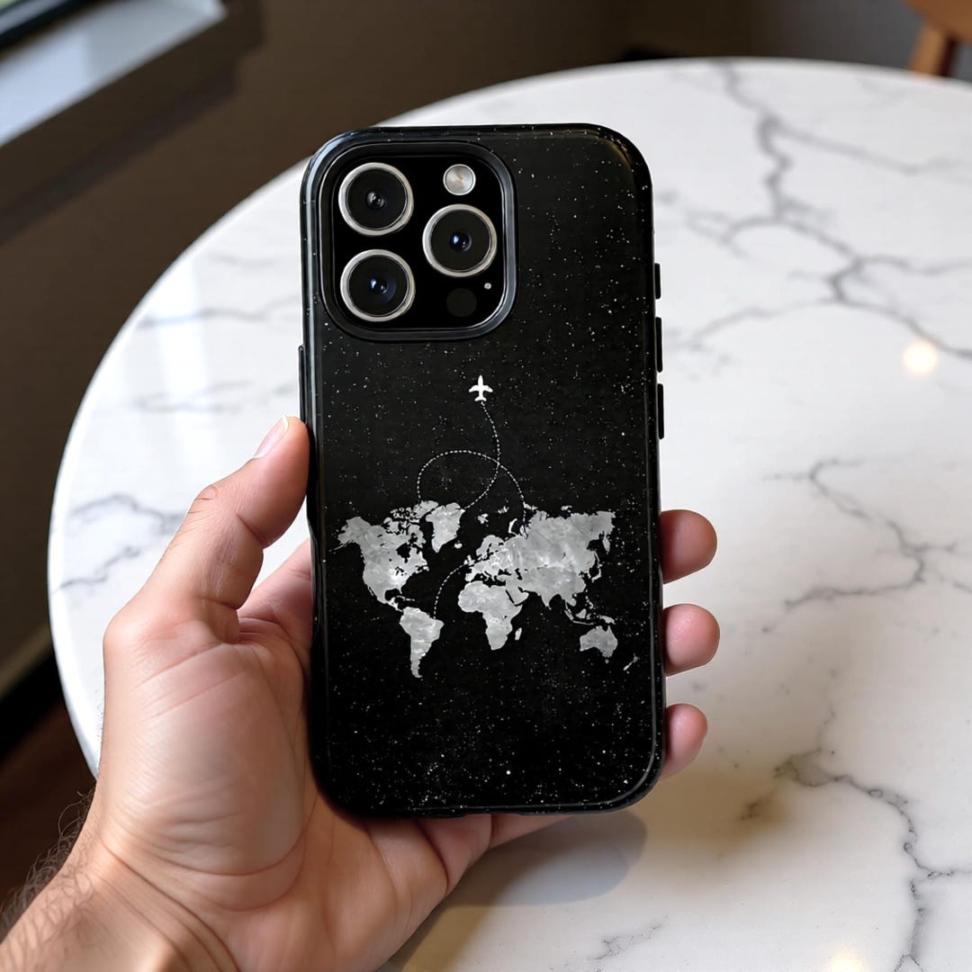 Airplane World Map iPhone 16 Case – Travel Wanderlust Design - Etsy