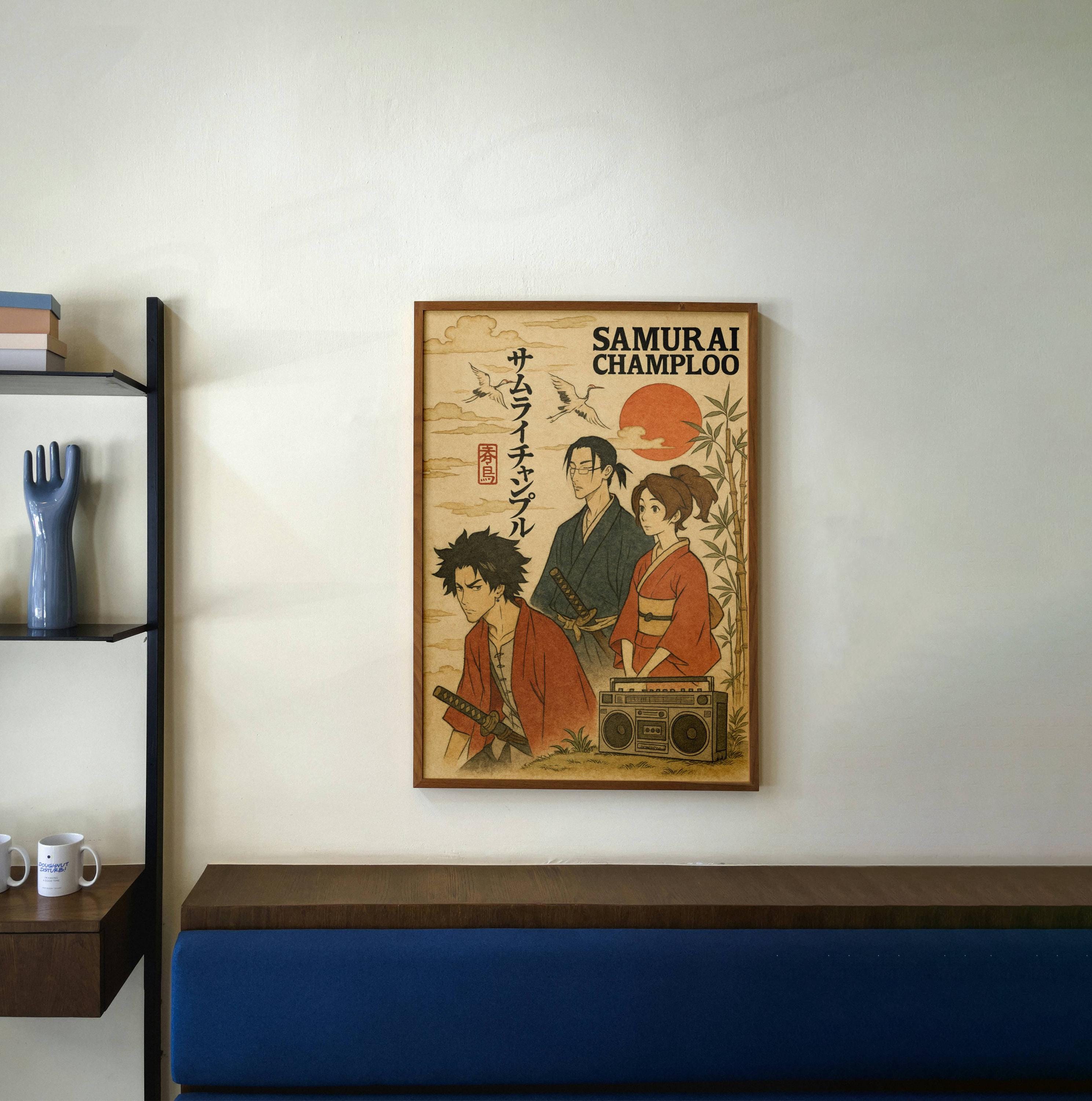 Samurai Champloo Digital Poster Print, Samurai Champloo Poster, Samurai ...