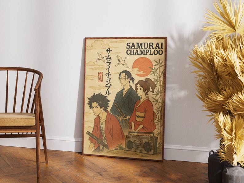 Samurai Champloo Digital Poster Print, Samurai Champloo Poster, Samurai ...