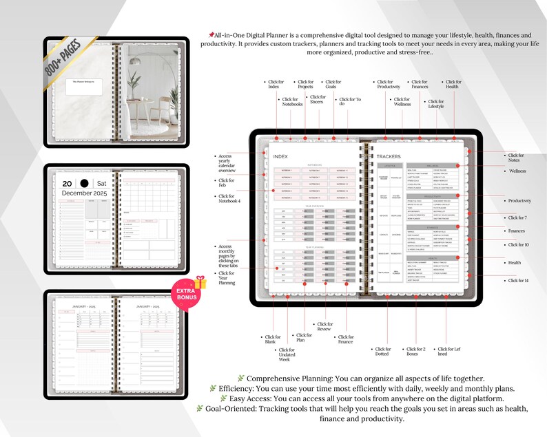 2025-2026 Digital Planner Bundle | Goodnotes & Notability Compatible ...