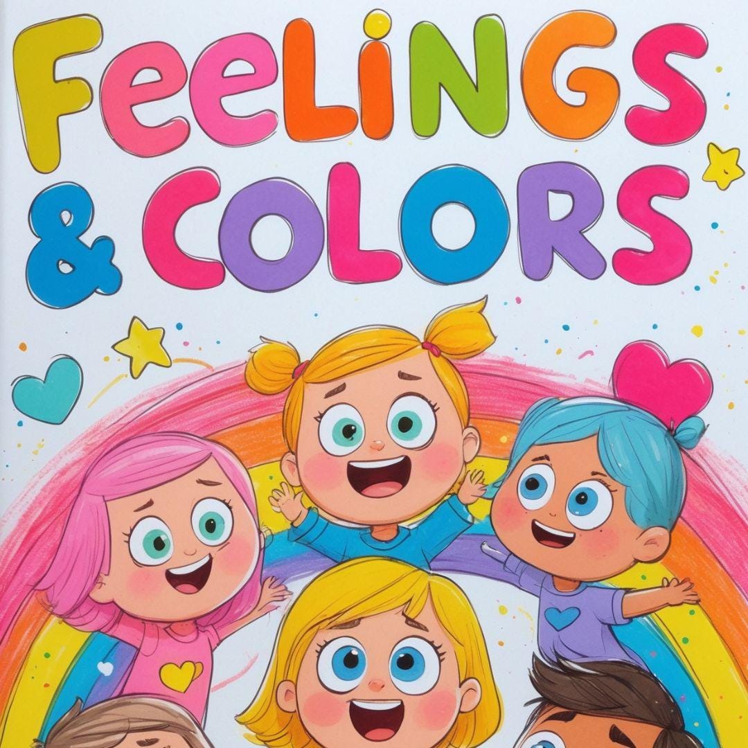 Feelings and Colors | Printable Kids Coloring Book With Audio | 30 ...