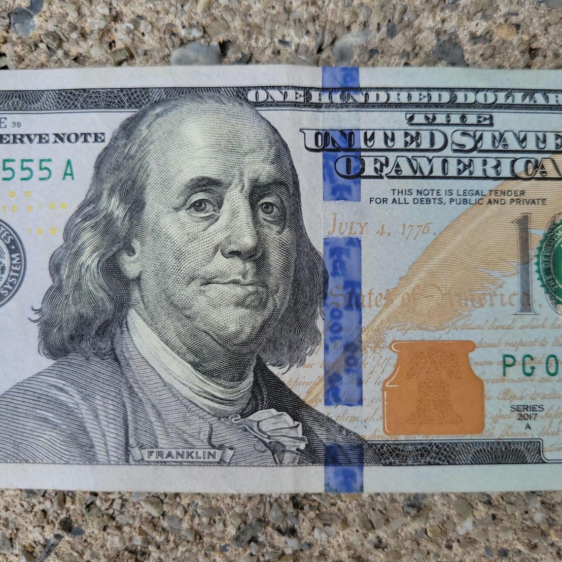Rare Fancy Serial Number 100 Bill – 04455555 – Quad 5s – Trinary ...