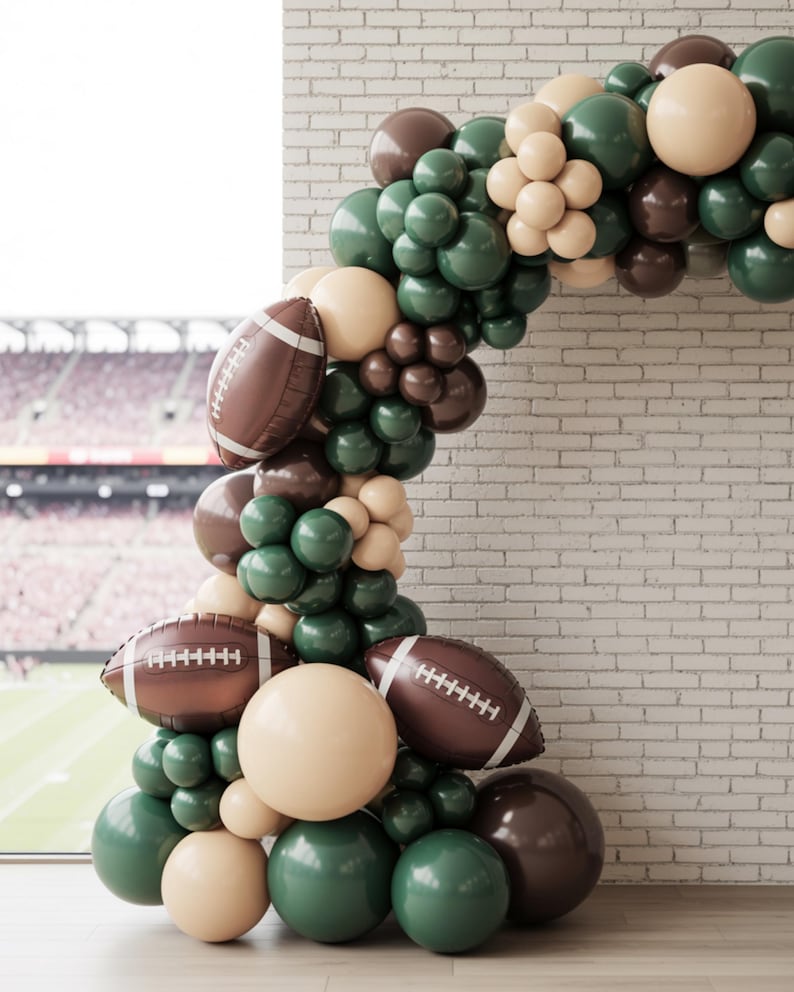 First Year Down Balloon Garland Football DIY Arch Kit Decor Rookie of ...
