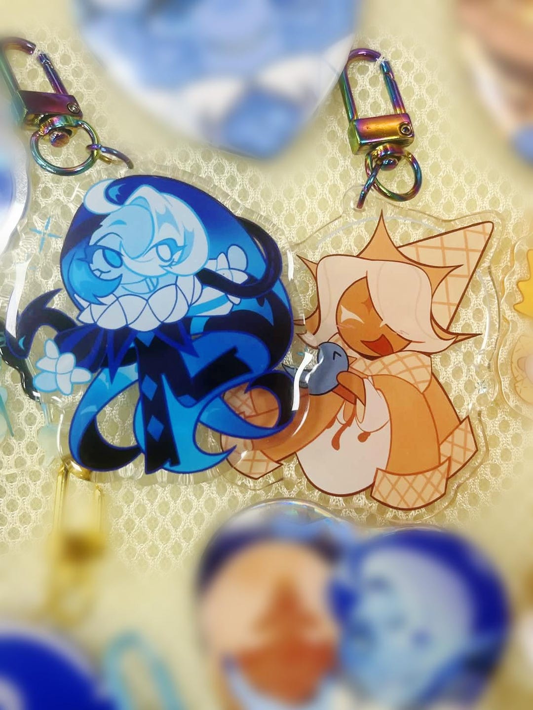 Cookie Run Kingdom Shadow Milk & Pure Vanilla Matching Keychains - Etsy