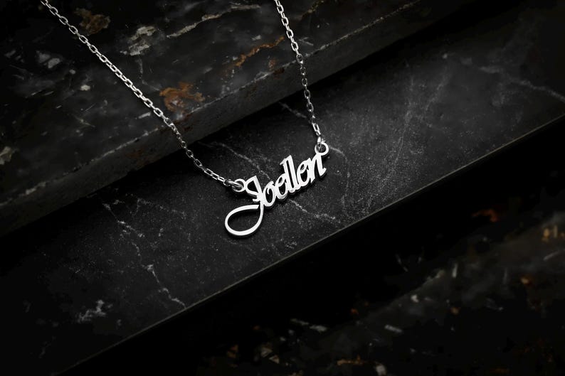 Custom Cursive Name Necklace, 14k Gold Filled Sterling Silver Pendant ...