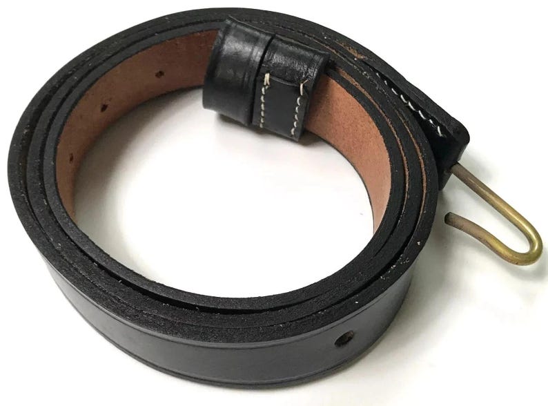 Black Civil War Era Leather Rifle Sling – Fits US, Confederate, Union ...