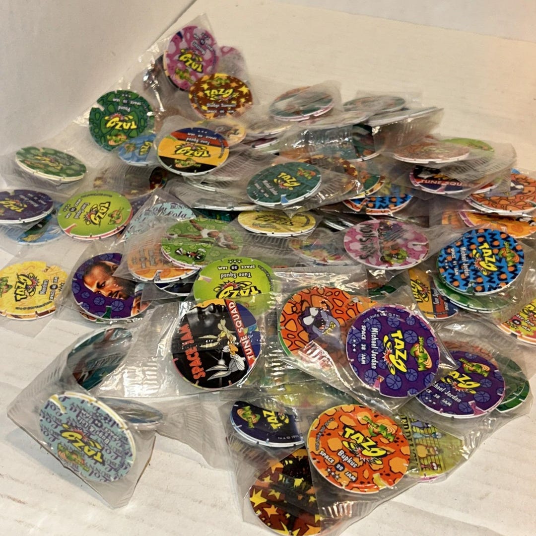 300 Space Jam Michael Jordan Tazo 1996 Warner Bros Pog Cap Lot - Etsy