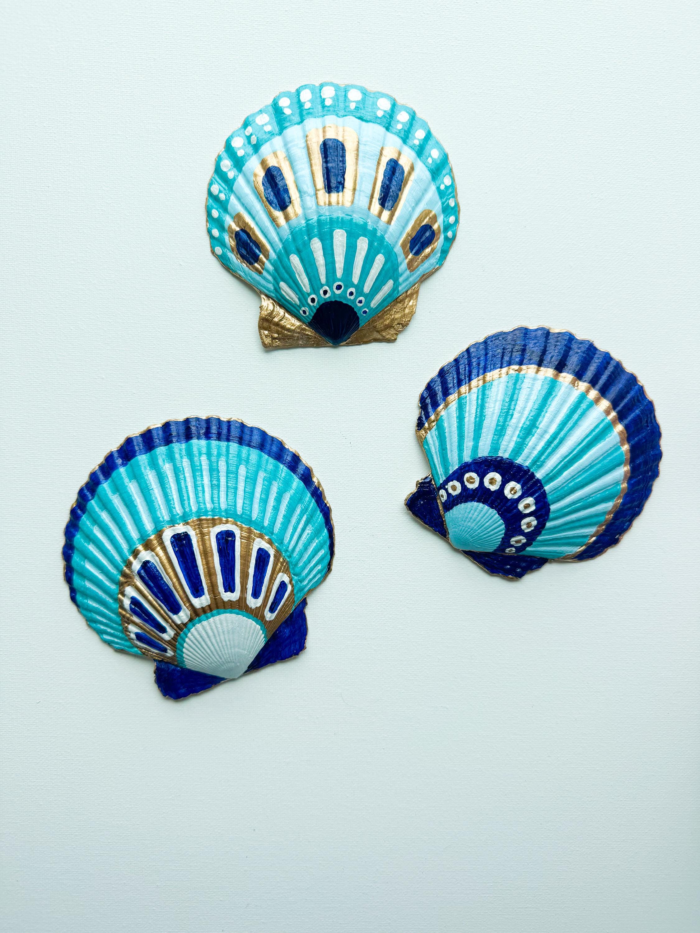 Blue Assorted Painted Shells - Etsy