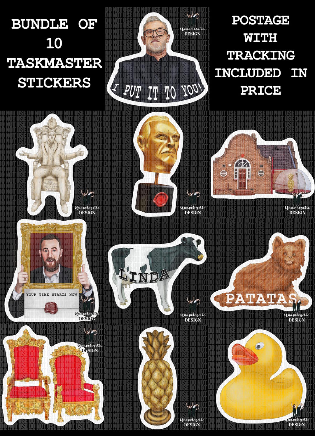 Taskmaster Sticker BUNDLE - 10 Stickers and FREE TRACKED Delivery! - Etsy