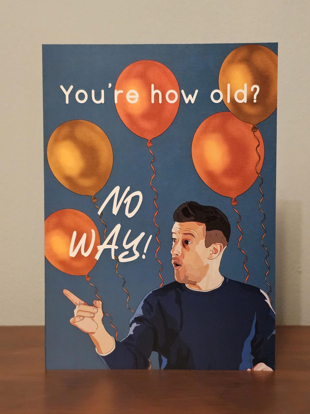 Chris Ramsey 'no Way' Taskmaster Birthday Card: Eco-friendly 5x7 Blank ...