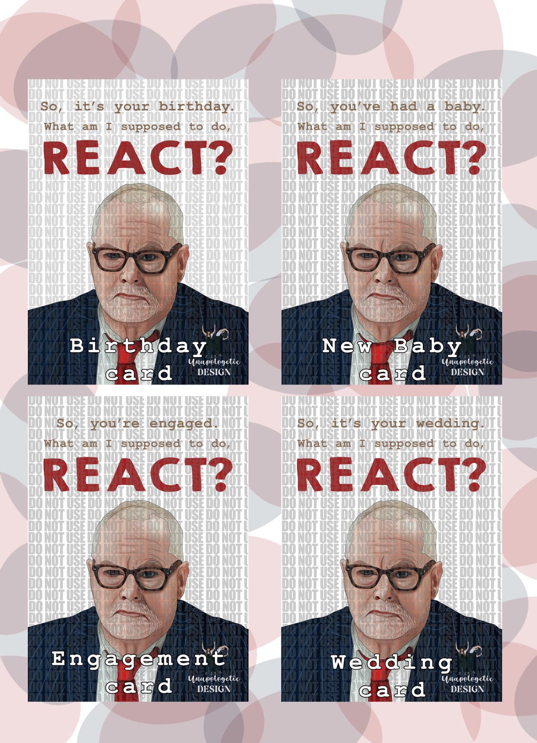 Jack Dee Card - FOUR CHOICES | 'what Am I Supposed to Do, React ...