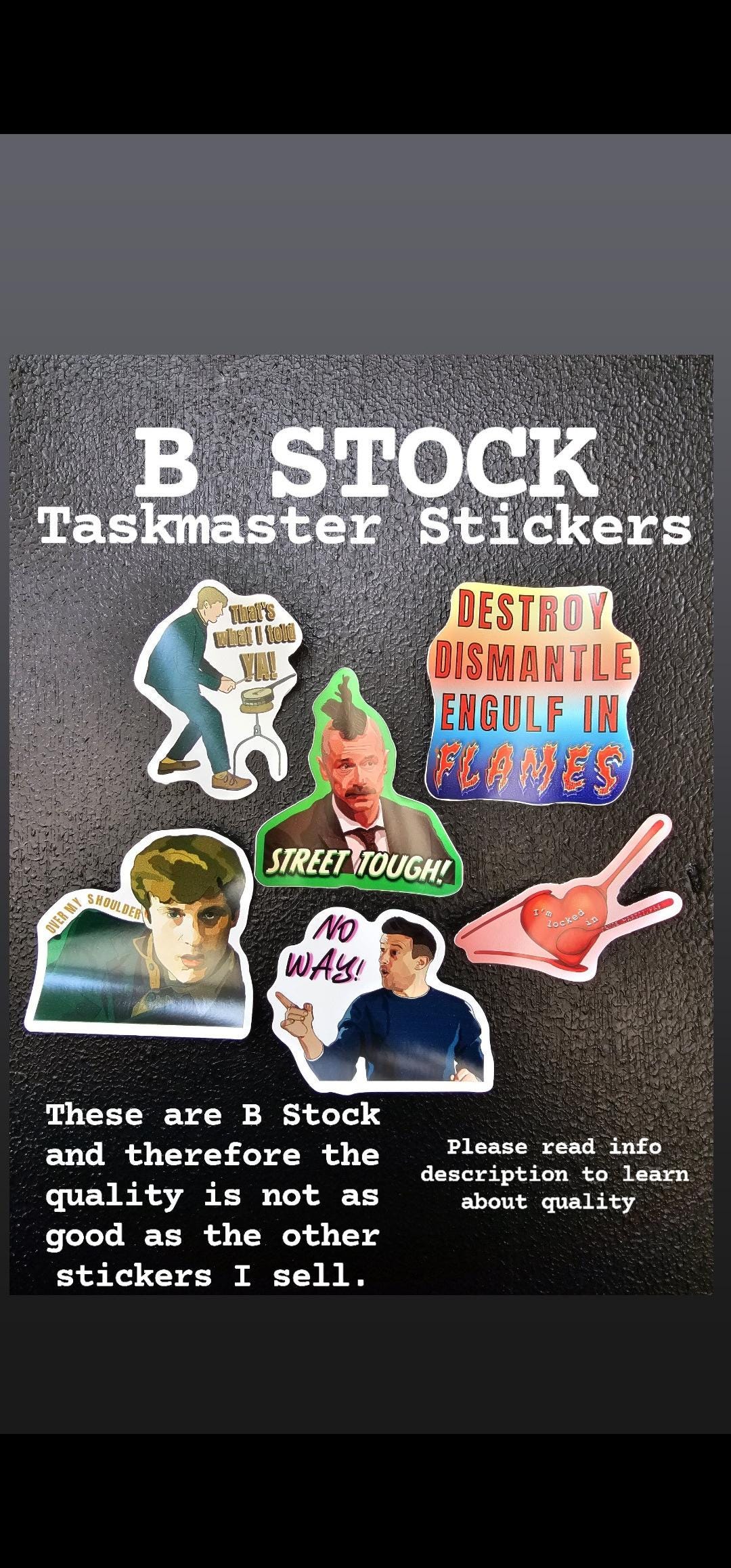Taskmaster Stickers [ B STOCK ] Taskmaster TV Show - Read Description ...