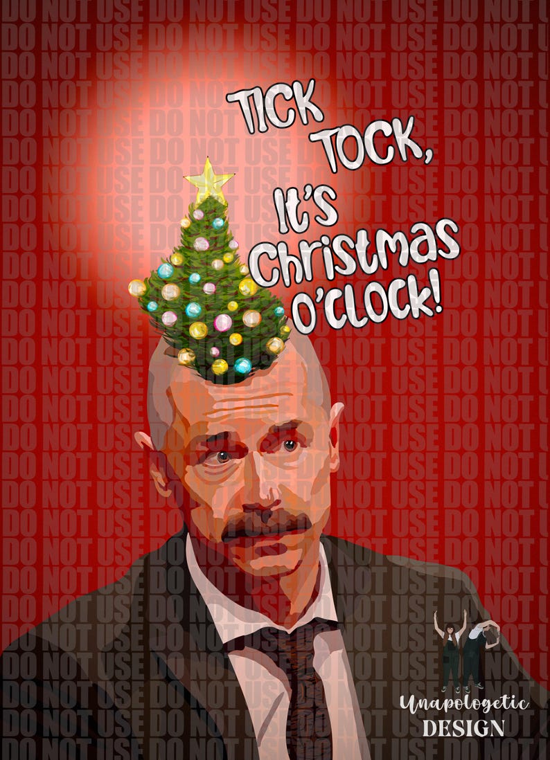 Taskmaster Christmas Card: Mike Wozniak 'tick Tock' - Eco-friendly 5x7 ...