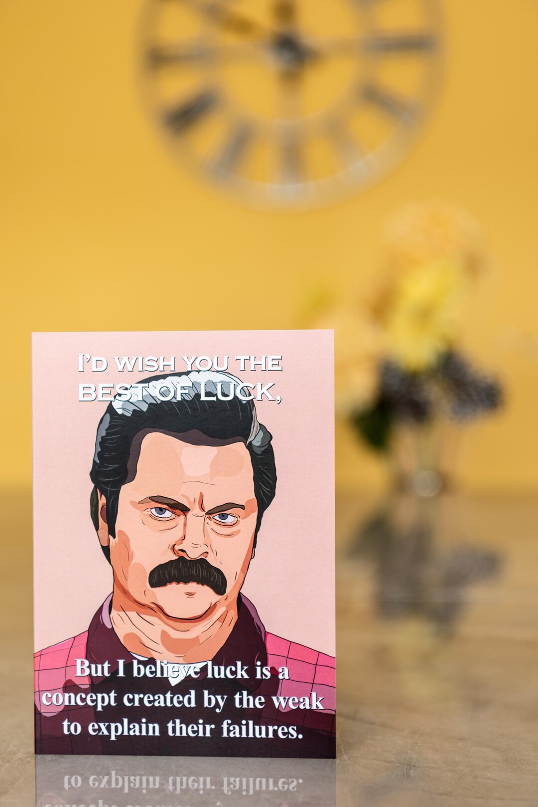 Ron Swanson Good Luck Card | Parks and Recreation | Comedy Card for ...