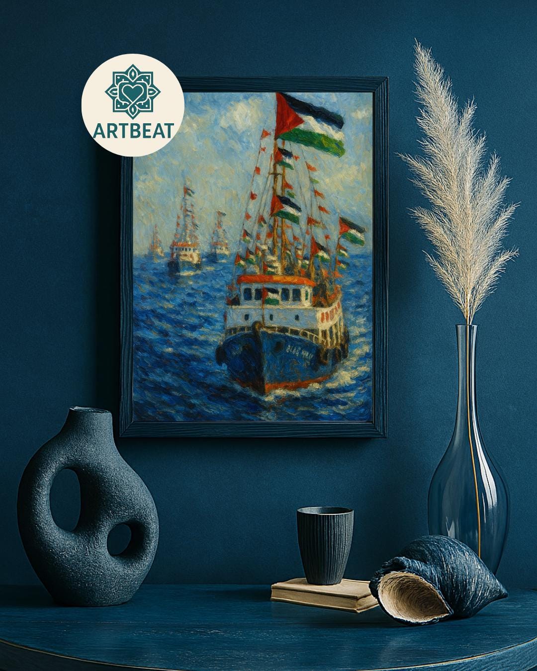 Gaza: Freedom Flotilla Homage Art Oil Painting Print - Etsy Canada