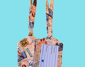 Fabric Luggage Tag - Etsy