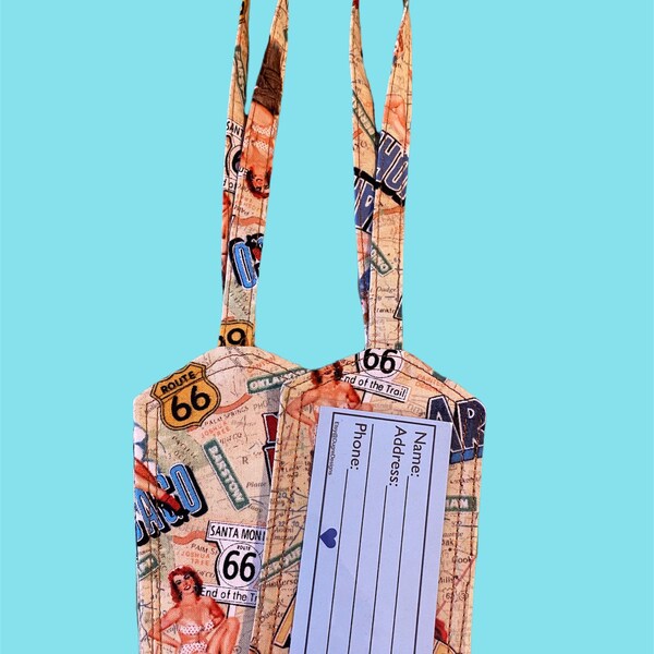 Fabric Luggage Tag - Etsy