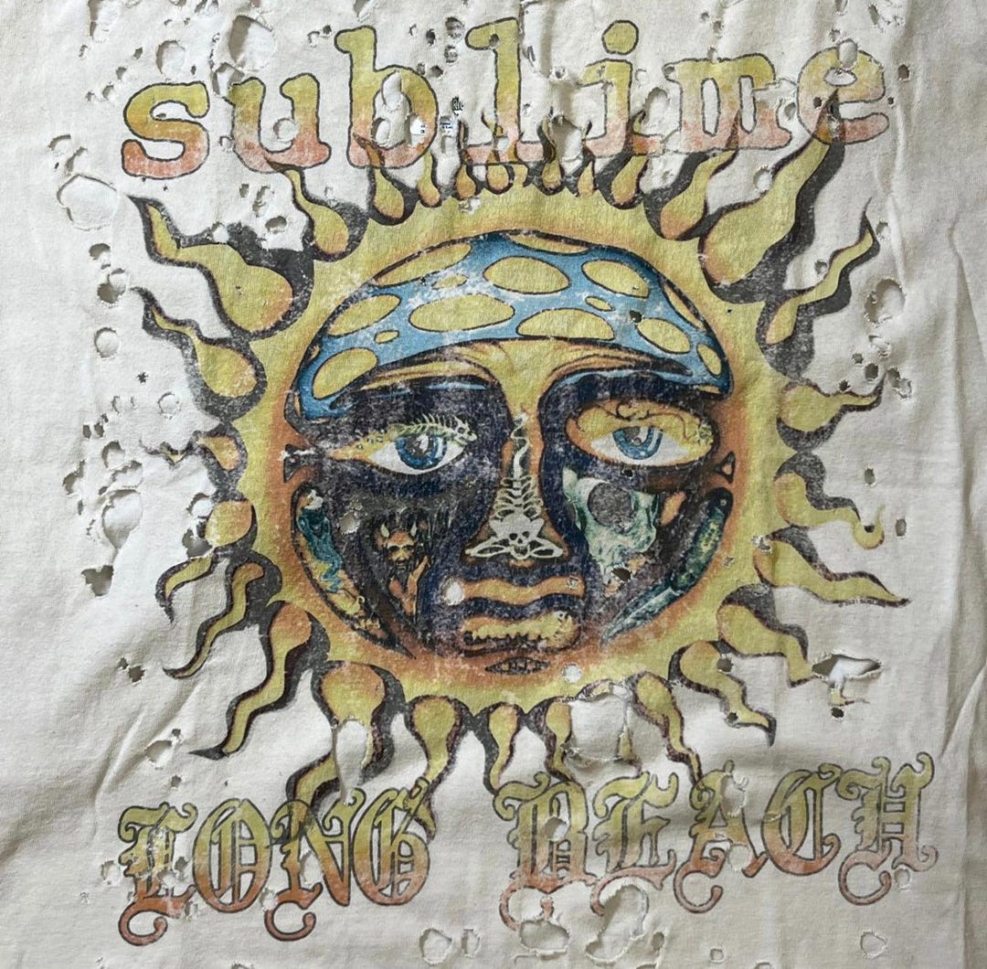 Sublime Distressed Preowned XL Band T-shirt - Etsy
