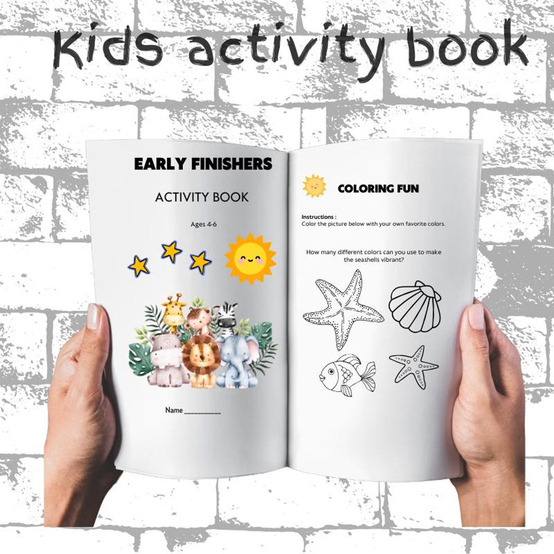 Personalized Printable Kids Activity Book | Counting Matching Drawing ...
