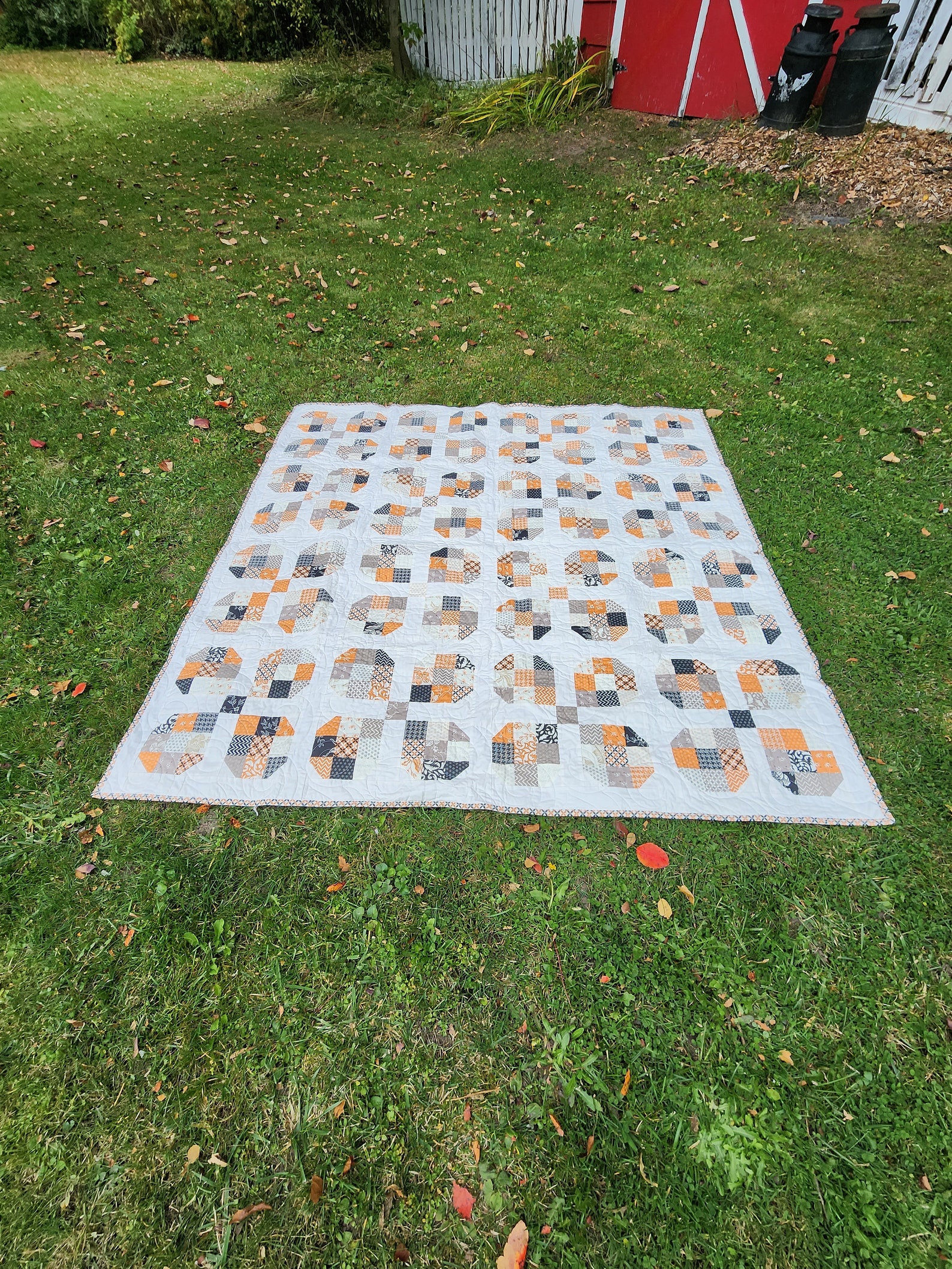 All Hallows Eve Quilt 64x64 in / Throw Quilt / Fall Decor Quilt - Etsy