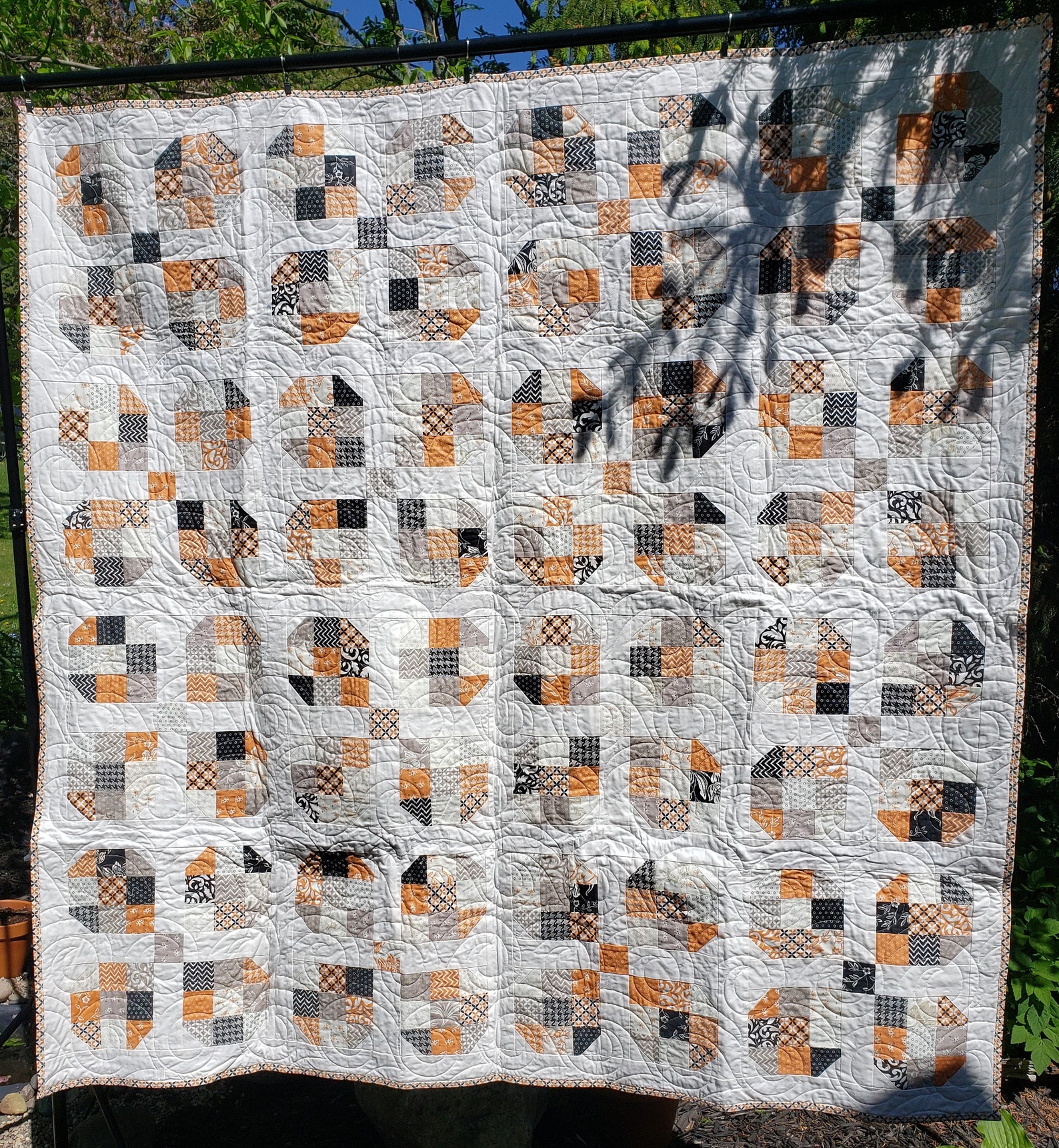 All Hallows Eve Quilt 64x64 in / Throw Quilt / Fall Decor Quilt - Etsy