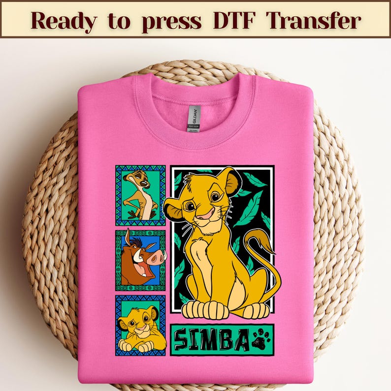 Lion King Simba and Timon DTF, Lion King Dtf, Hakuna Matata DTF, Ready ...