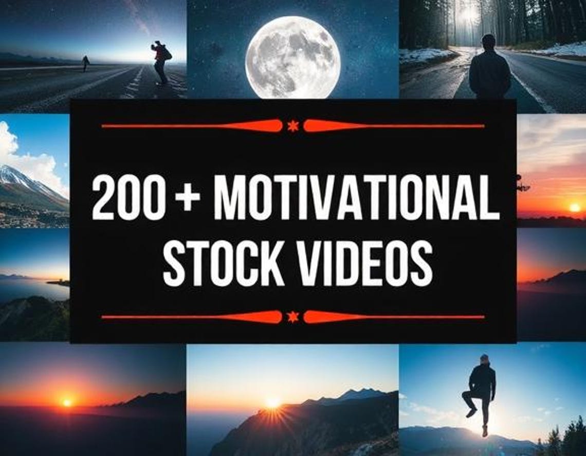 200+ Motivational Stock Videos, Royalty-free Content (PDF Download) - Etsy