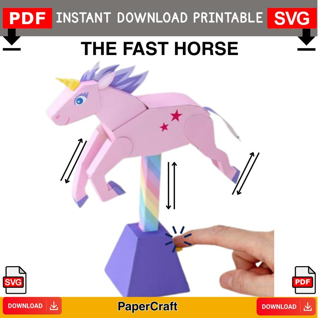 Printable the Fast Horse Movement - Interactive SVG & PDF Templates for ...