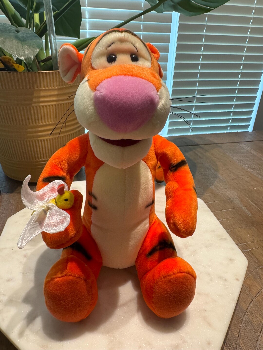 Disney Winnie the Pooh Tigger W/ Butterfly by Gund Plush Stuffed Animal ...
