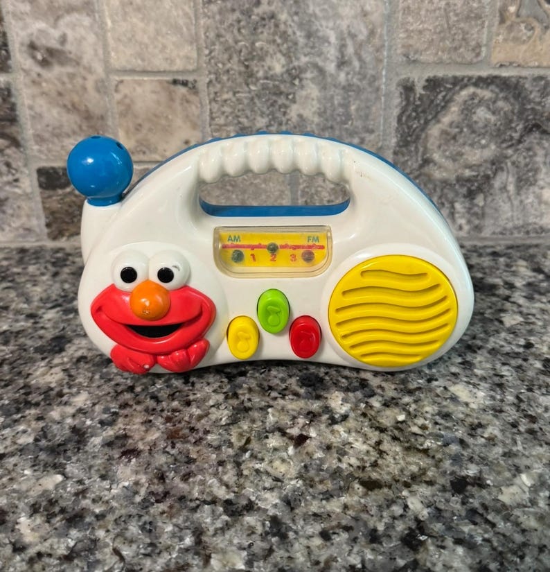 Tyco Toddler Sesame Street Elmo's Boom Box Children Radio Toy 1996 ...