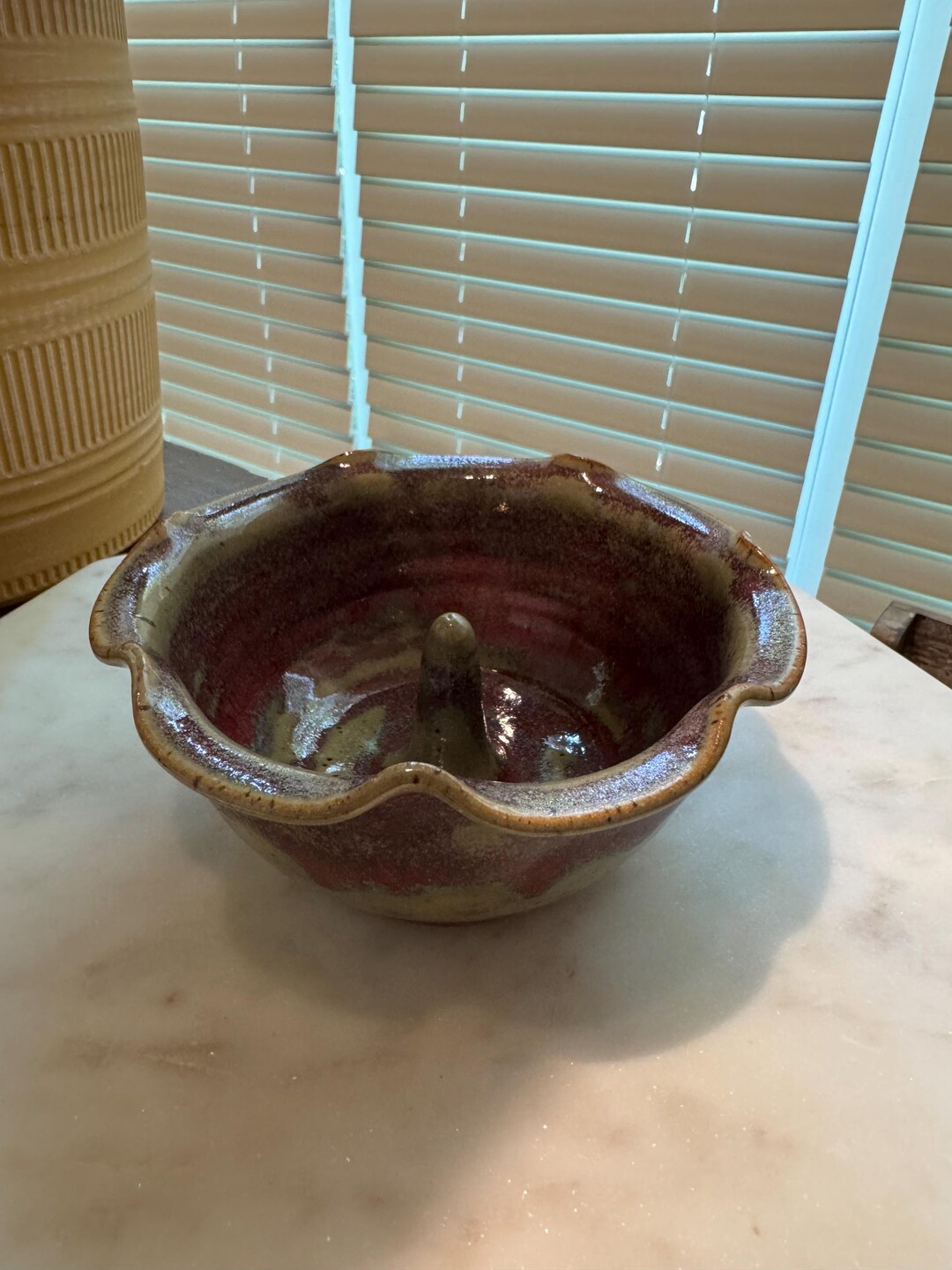 Vintage Triple C Handmade Pottery Jesus Saves Mini Pound Cake Baker ...