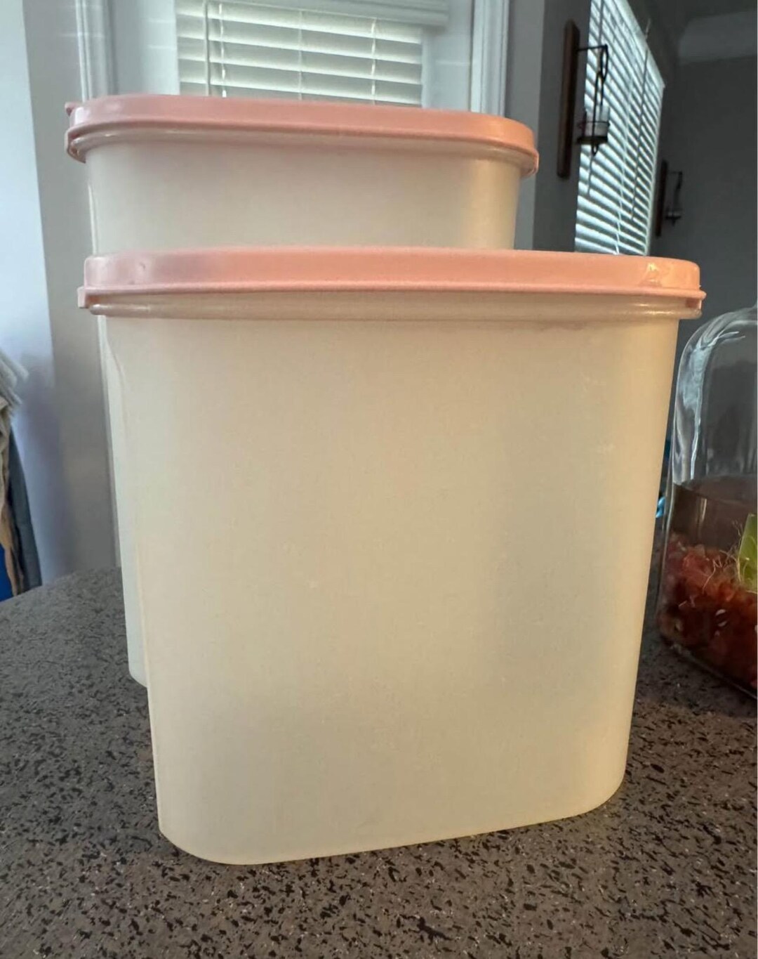 Vintage Tupperware With Pink Lid ( Set of 2 ) , Vintage Tupperware ...