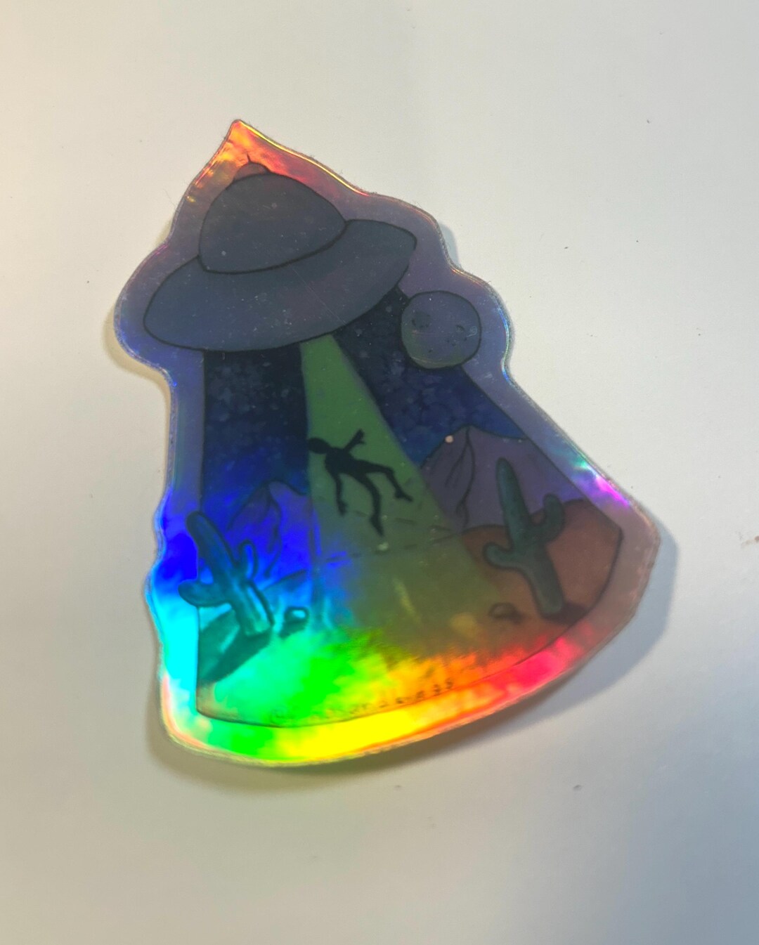 Holographic Alien Abduction Vinyl Sticker - Etsy